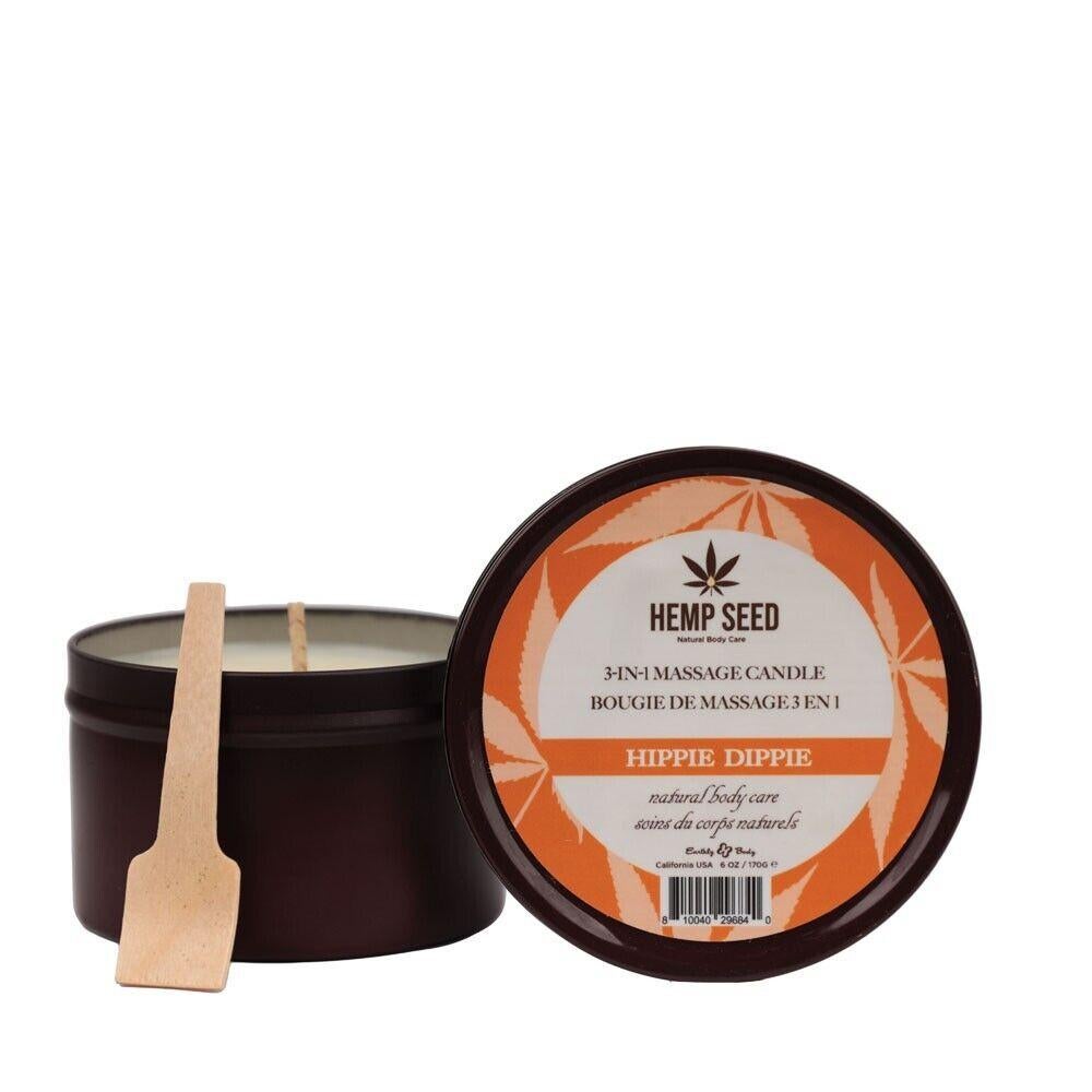Hemp Seed 3-In-1 Massage Candle By Earthly Body - Hippie Dippie 170g ...